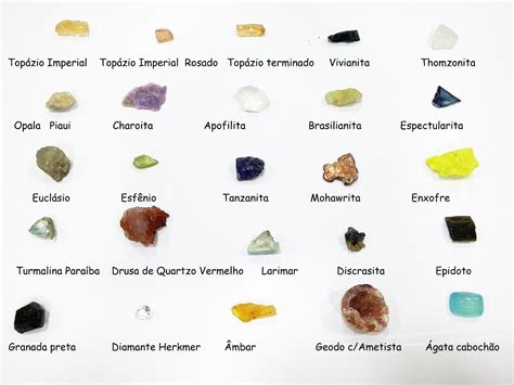 Cole O Pedras Brutas Diferentes Identificadas C Caixa Frete Gr Tis