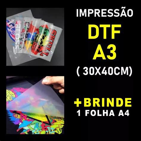 Folha A Dtf Impressa Sua Arte Impressao Para Tecido Impress O