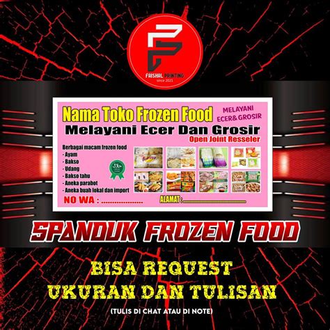 Jual Spanduk Banner Toko Frozen Food Ukuran 2 X 1 Meter Shopee Indonesia