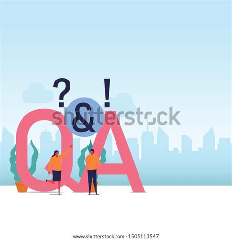 questions answers flat vector concept couple stock vector royalty free 1505113547 shutterstock