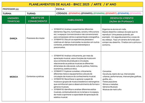 Planejamentos De Aulas Do 6 Ao 9 Ano BNCC 2023