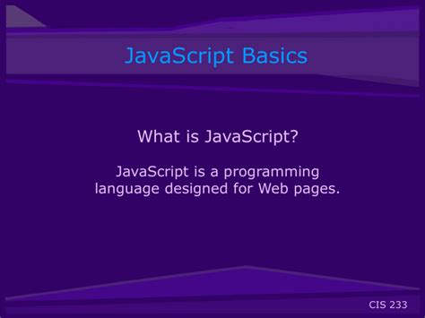javascript basics powerpoint