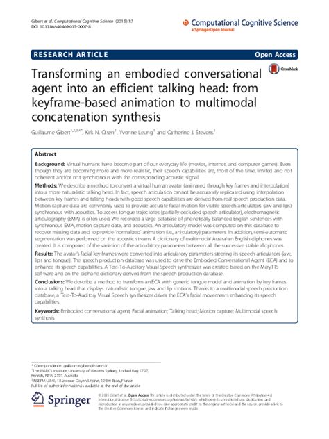 pdf transforming an embodied conversational agent into an efficient talking head from