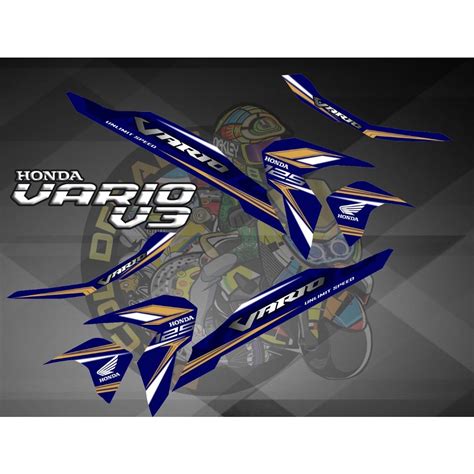 Honda Click V3 Strip Decals 15 Bikcol Decals Shopee Philippines