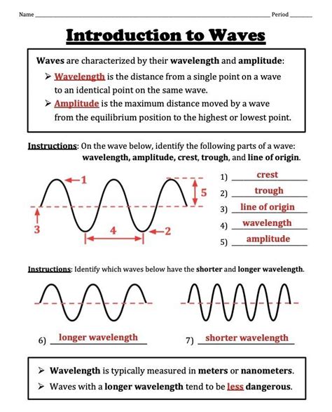 The Electromagnetic Spectrum And Waves Notes And Worksheet Set