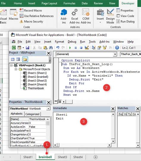 VBA For Each Loop In Excel 2019