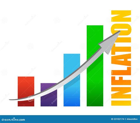 Inflation Chart And Arrow Illustration Design Stock Vector