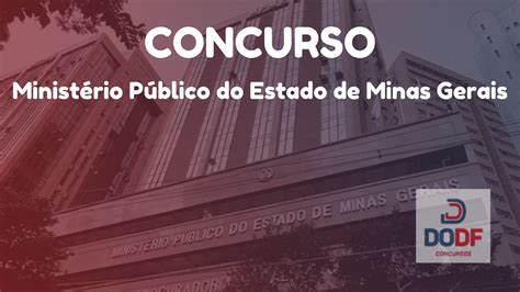 Concurso MP MG Inscrições abertas