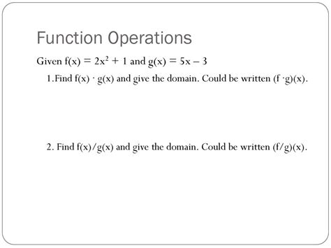 function operations function composition ppt download