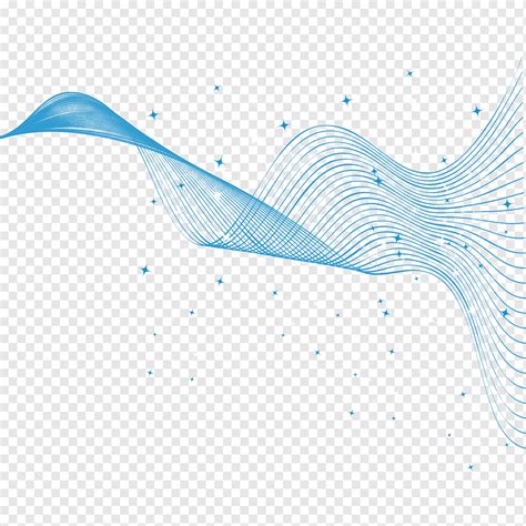 Banner Illustration Light Curve Line Wind Wave Wavy Lines Blue