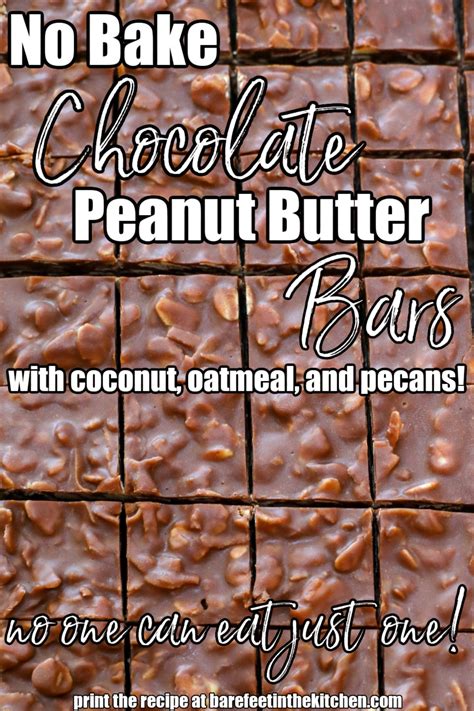 No Bake Chocolate Peanut Butter Bars Barefeet In The Kitchen