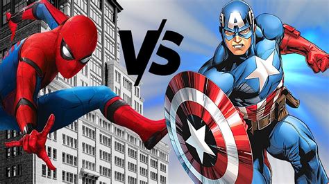 Spiderman Vs Captain America Epic Superhero Battle YouTube