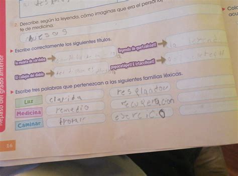 página 16 de me divierto y aprendo 6 grado Brainly lat