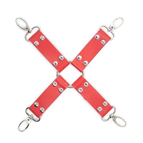 Croix Rouge BDSM Bondage menottes et chevilles d esclave fétichistes
