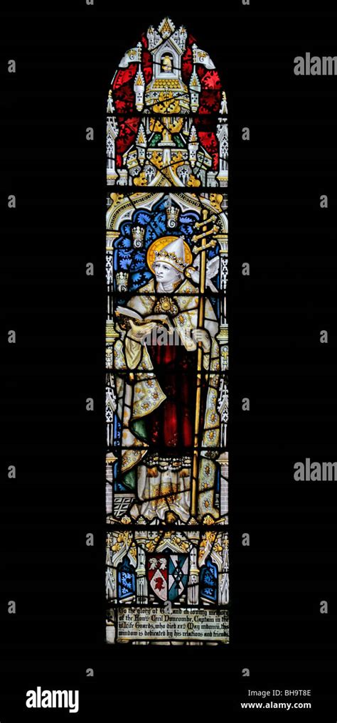 Stained Glass Window By C E Kempe Depicting Saint Cuthbert St Hilda S