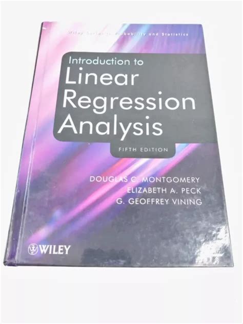 introduction to linear regression analysis fifth edition 2012 wiley montgomery eur 25 93