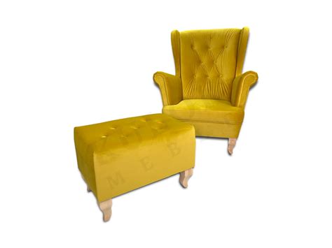 Sofa Chesterfield Fotel Uszak Podnóżek Sklep Glamour Kulok Meble