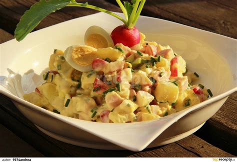 Jarní bramborový salát recept TopRecepty cz