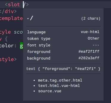 Syntax Highlighting For Self Closing Elements In Vue File Issue 650