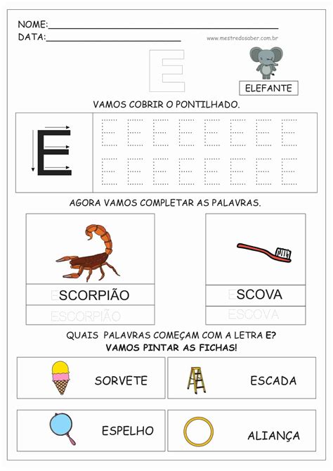 Atividades De Alfabetiza O Para Educa O Infantil Mestre Do Saber