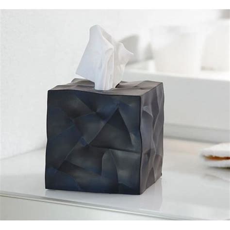 Boîte à mouchoirs carrée design noire wipy essey Cdiscount Maison