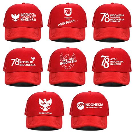 Jual Topi Trucker Dewasa HUT RI Couple 17 Kemerdekaan Agustus Indonesia