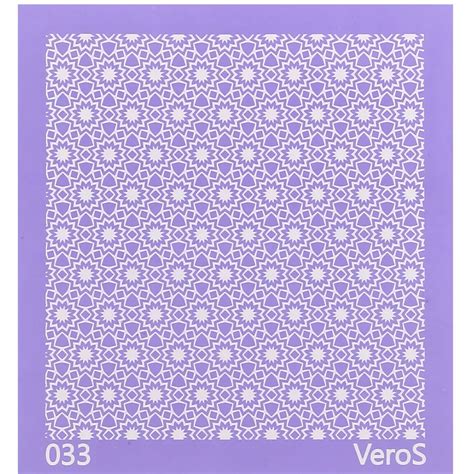 Silk Screen VeroS pour pâte polymère 90x90 mm Motif Kaléidoscope n
