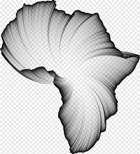 Africa Continent Map Line Art Geography Cartography Abstract