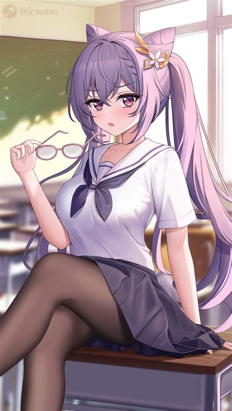 Keqing Genshin Impact Drawn By Icwine Danbooru