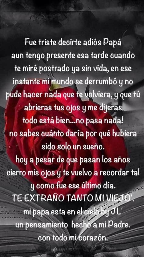 Mi viejito cuanto te extraño Frases para papa fallecido Palabras