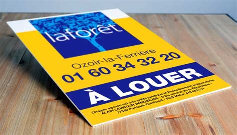 Panneau agence immobilière en akilux personnalisé format et options