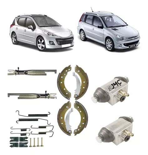 Kit Regulador Patim Sapata Freio E Reparo Peugeot 206 207 Sw