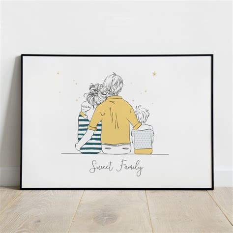 Famille parents bébé assis petit garçon Creanatif