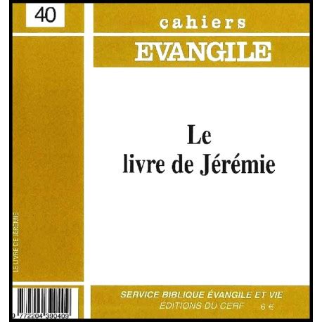 Livre de Jérémie Le Librairie Vie et Santé
