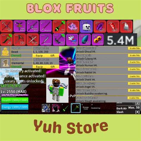 Blox Fruit Account Lv Max Full Gear Awaken All Race V Full