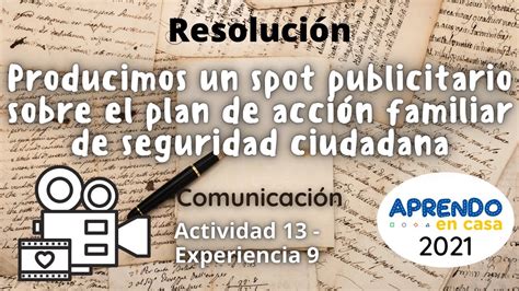 Producimos un spot publicitario sobre el plan de acción familiar de