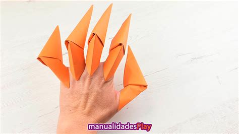 Cómo hacer unas garras de papel Tutorial Fácil Manualidades Play