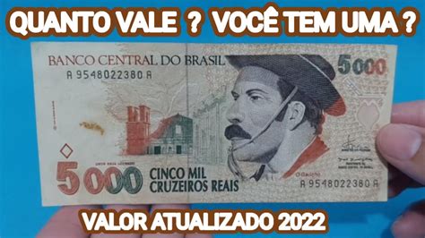 CÉDULA DE 5 MIL CRUZEIROS REAIS QUANTO VALE VOCÊ TEM UMA VALOR