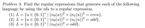 solved problem 3 find the regular expressions that generate
