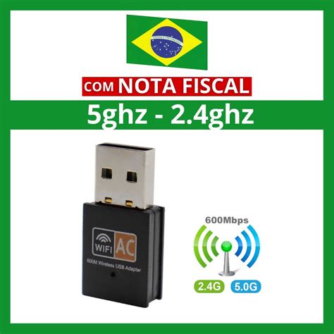Adaptador Wifi Dual Band USB 5ghz 2 4ghz 600mbps Wireless 5g Adaptador