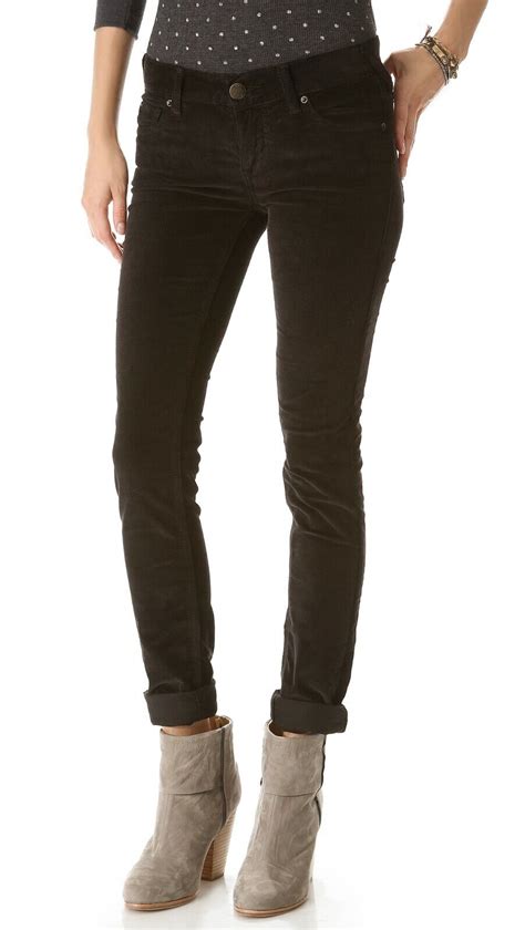 Black Skinny Corduroy Pants Atelier Yuwa Ciao Jp