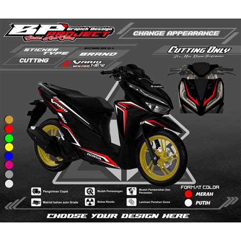 Jual Cutting Sticker Vario 150 125 Aksesoris Motor Stiker Honda