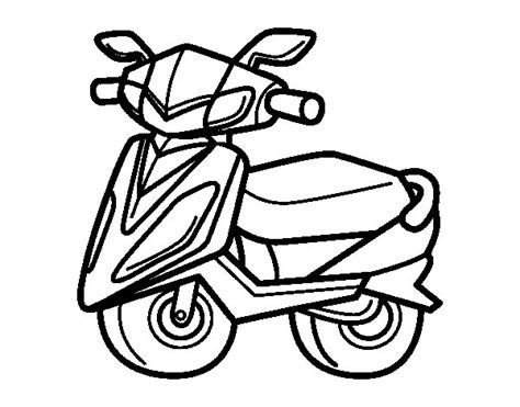 Coloriage Scooter 139541 Transport Dessin à colorier Coloriages