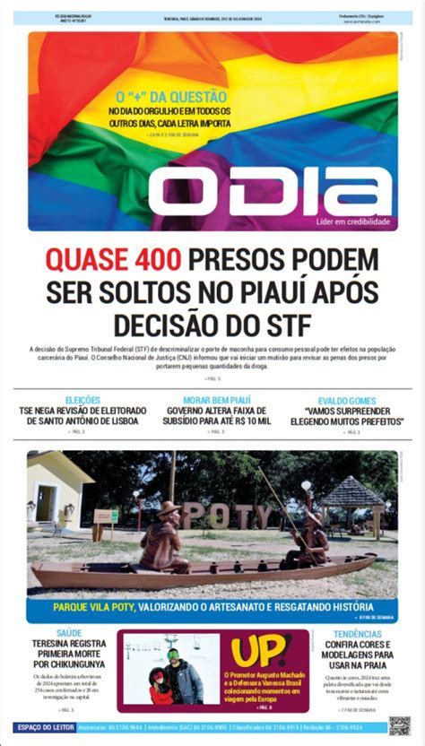 Confira Os Principais Destaques Do Jornal O Dia Deste Domingo 30