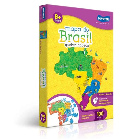 Quebra Cabe A Mapa Do Brasil Pe As Toyster No Shoptime