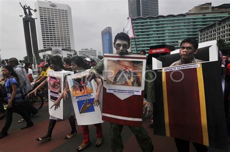 KAMPANYE BAHAYA MEROKOK ANTARA Foto