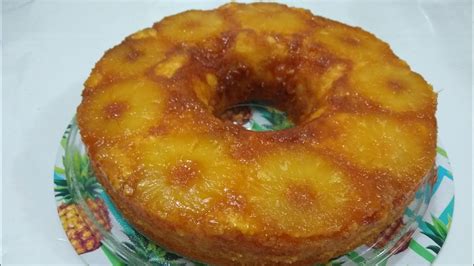 Bolo De Abacaxi Invertido Recheio De Creme Belga YouTube