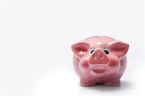 Premium Photo A Pink Piggy Bank With The Word Bank On It