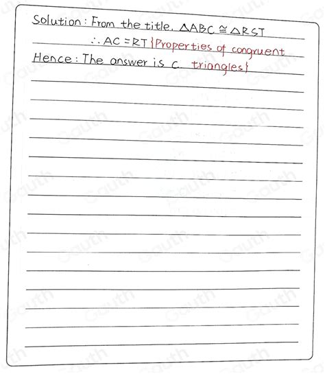 Solved Question Point If Delta Abc Delta Rst Then Which Of