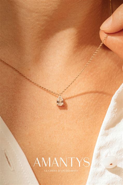 Sans doute l un de nos colliers en diamant préféré La grace du diamant
